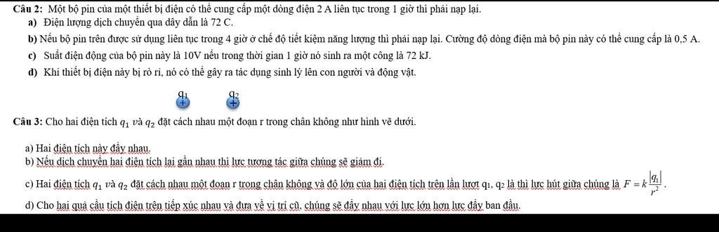 xét tính Đ - S : C2 : S Đ Đ S C3 : Đ S S Đ là đáp àn lần lượt của các ...