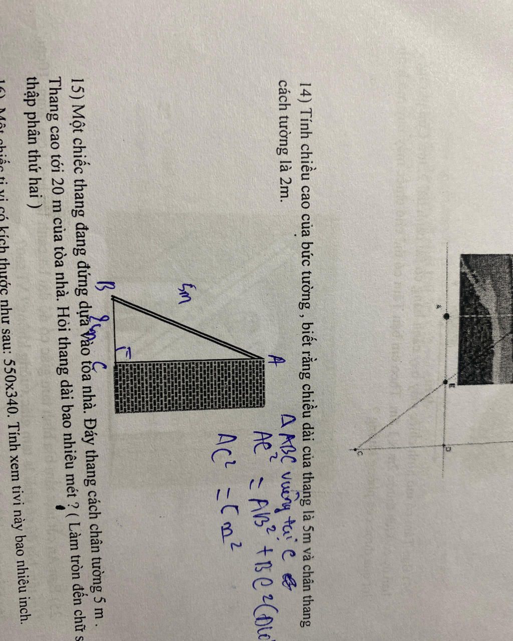 Cứu e bài 14 vs a( giải chi tiết,áp dụng định lí pythago)hứa trả đủ 14 ...