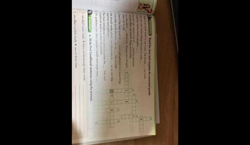 Vocabulary Read the clues and complete the crossword puzzle. There's so ...