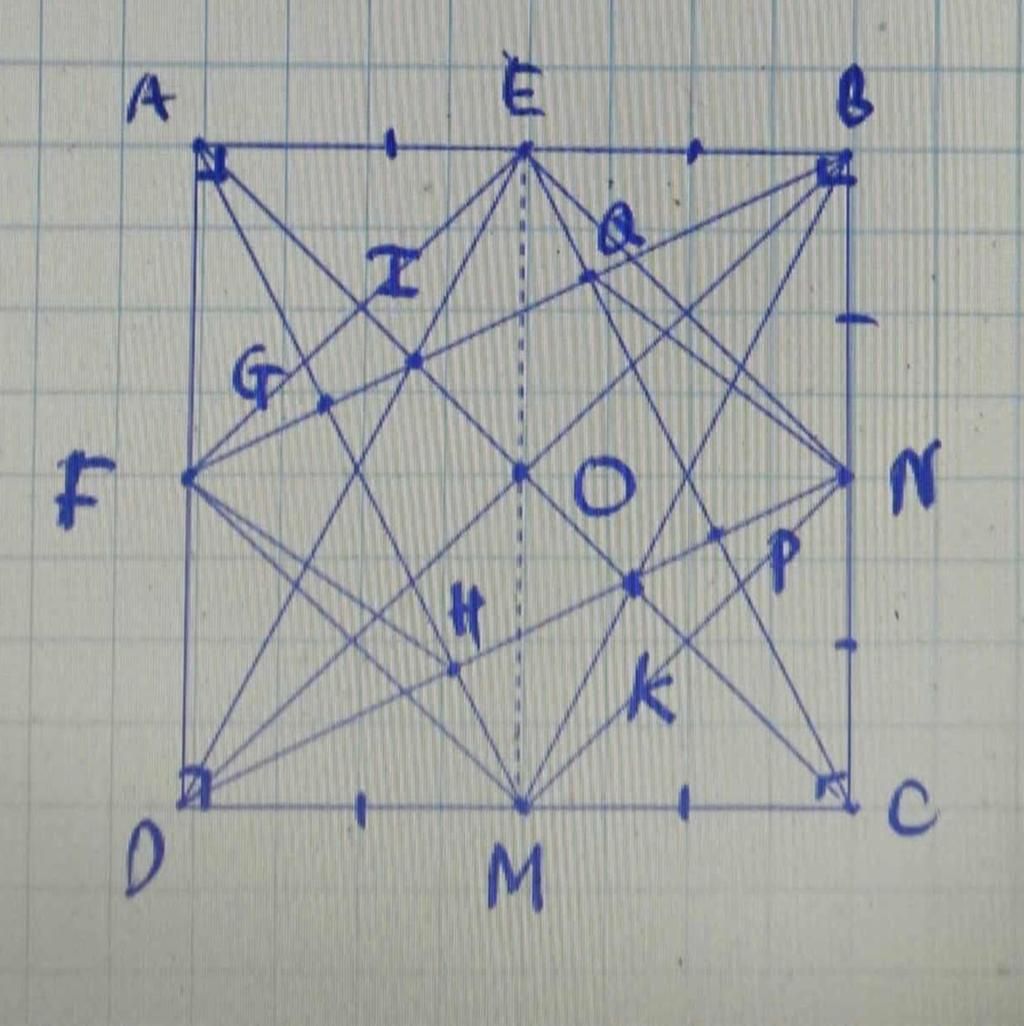 help meeeeeeeee Cho hình vuông ABCD .M là trung điểm của DC, N là trung ...