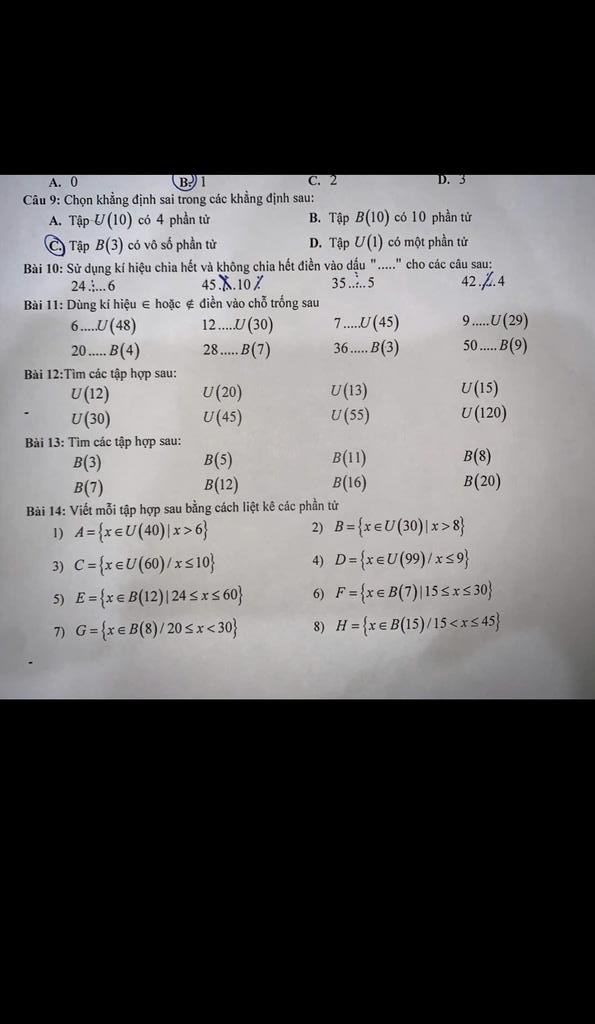 mọi người giúp e từ câu 9 đến hết với ạ,e cần gấp ạ TvTA. 0 Câu 9: Chọn ...