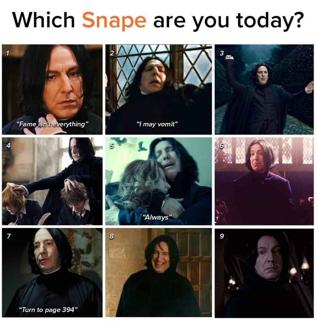 Calli: Severus Snape N/L: which Snape are you today?1 4 Which Snape are ...