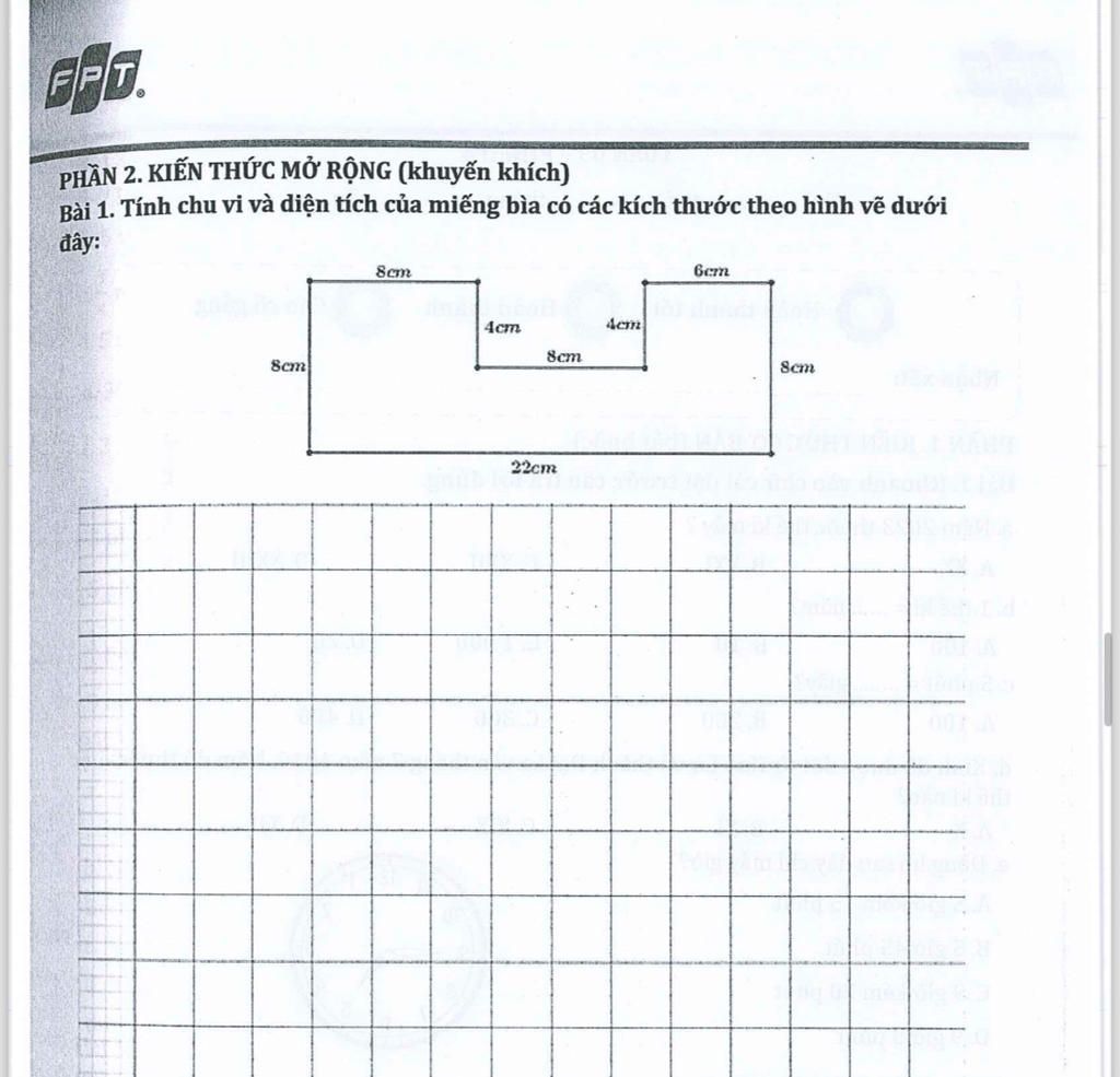 FPO. PHẦN 2. KIẾN THỨC MỞ RỘNG (khuyến khích) Bài 1. Tính chu vi và ...