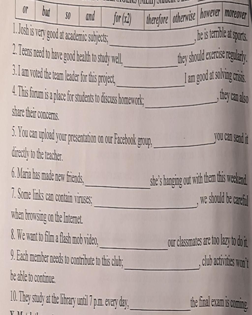 Giúp tui với huhu giải thích nx nhé =( for (x2) therefore otherwise ...