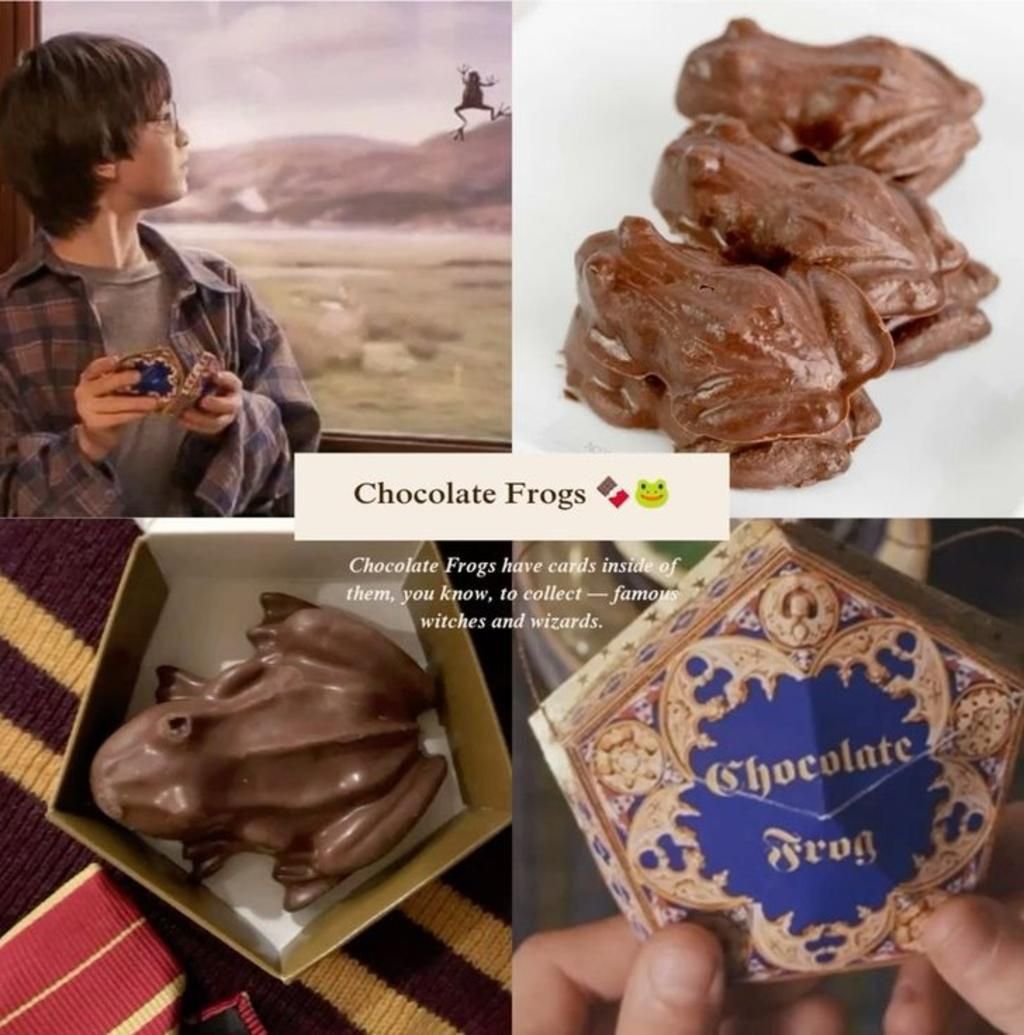 Chocolate Frogs Chocolate Frogs have cards inside of them, you know, to ...