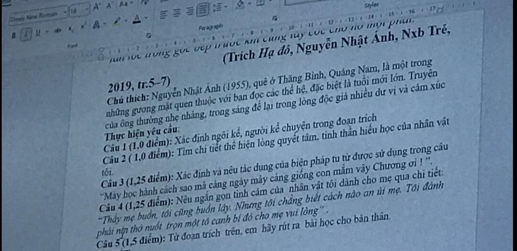 Times New Roman 16 AA Aa- B xx- Font 11 Faragraph E Styles 1-11-2-3-451 ...