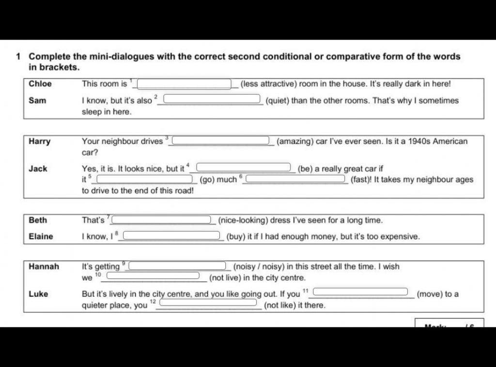 Chloe This room is 2 Sam I know, but it's also " 1 Complete the mini ...